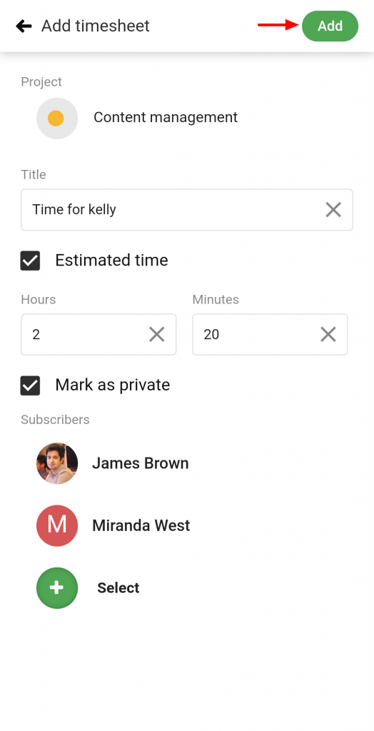 Manage Time - ProofHub Mobile App