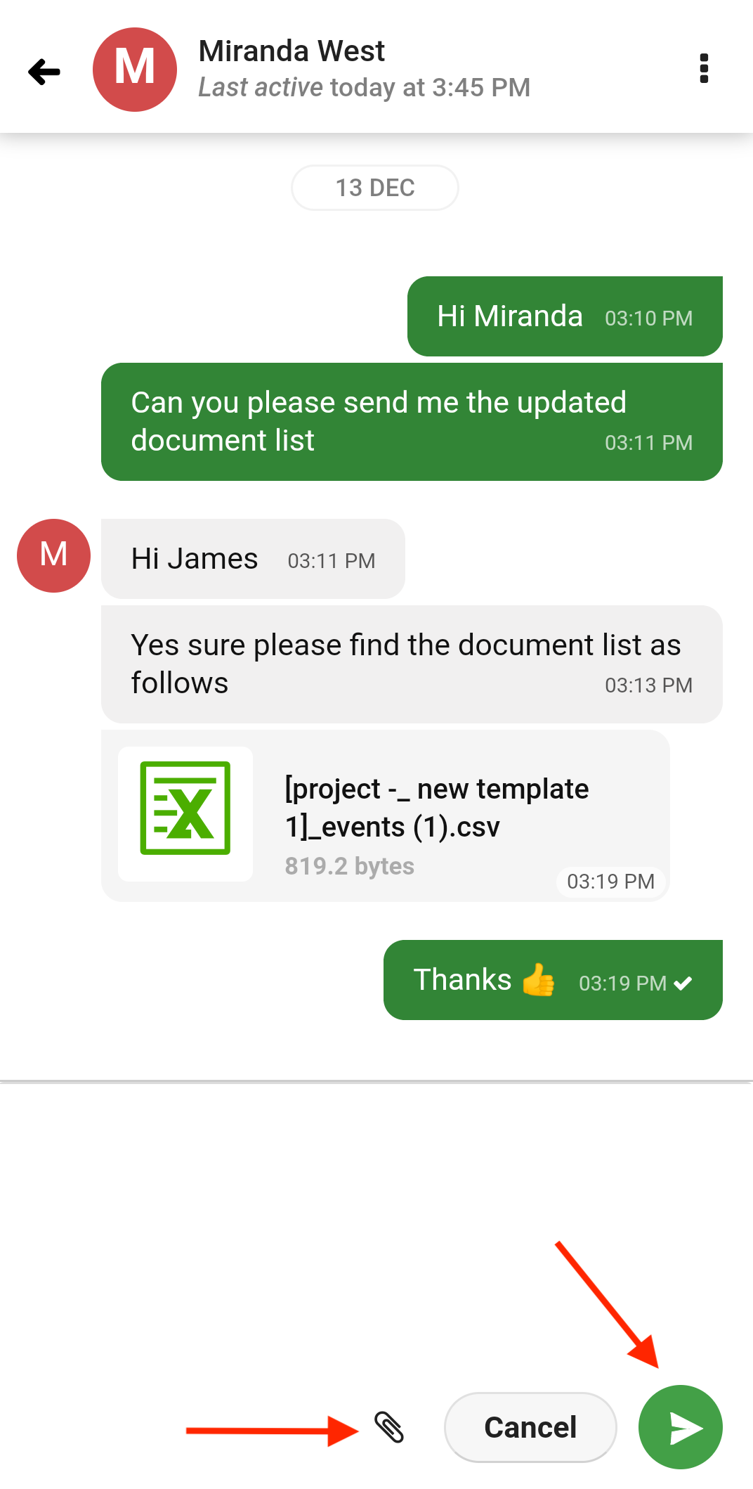 Attach file in Chat- ProofHub Mobile Help