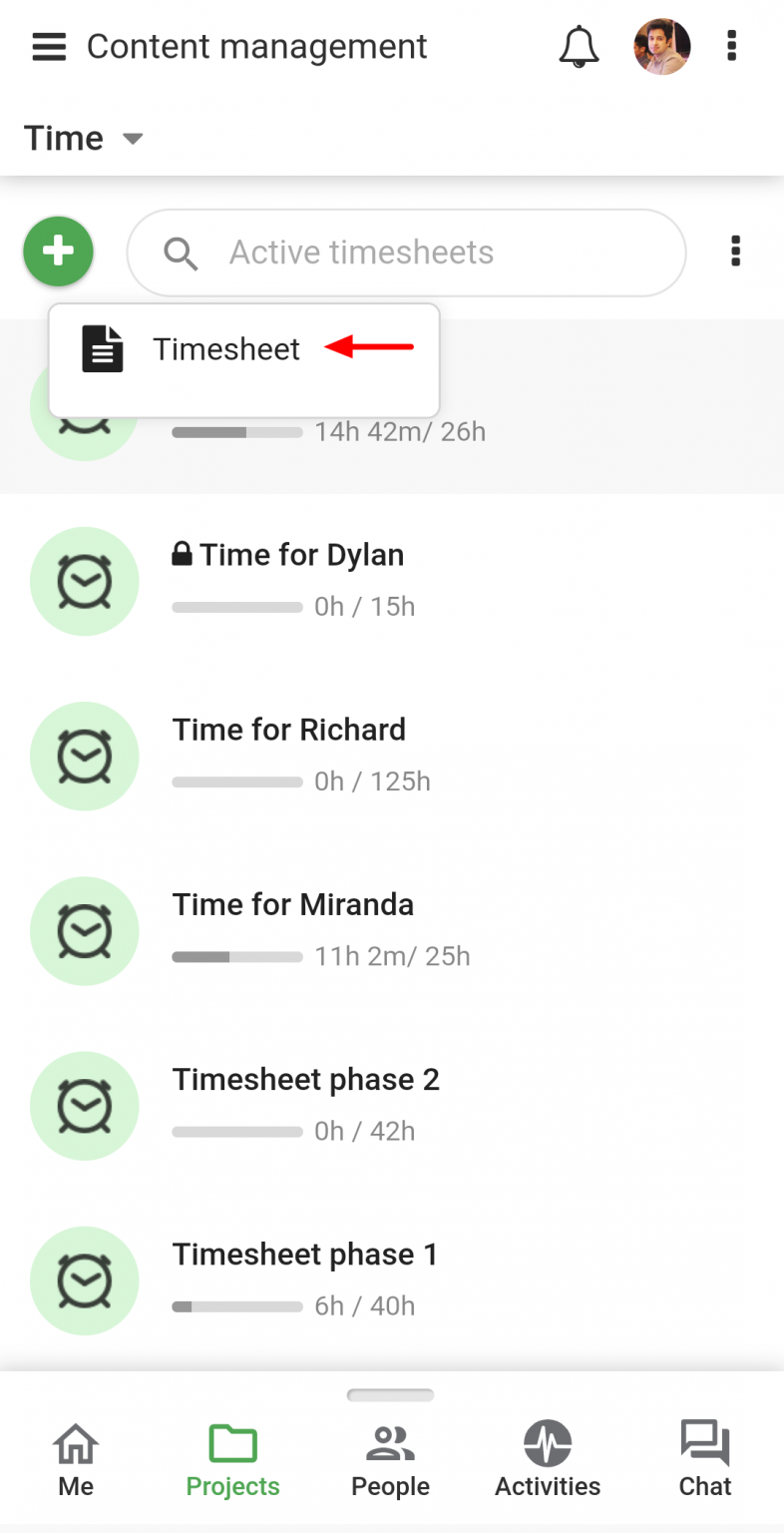 Manage Time - ProofHub Mobile App