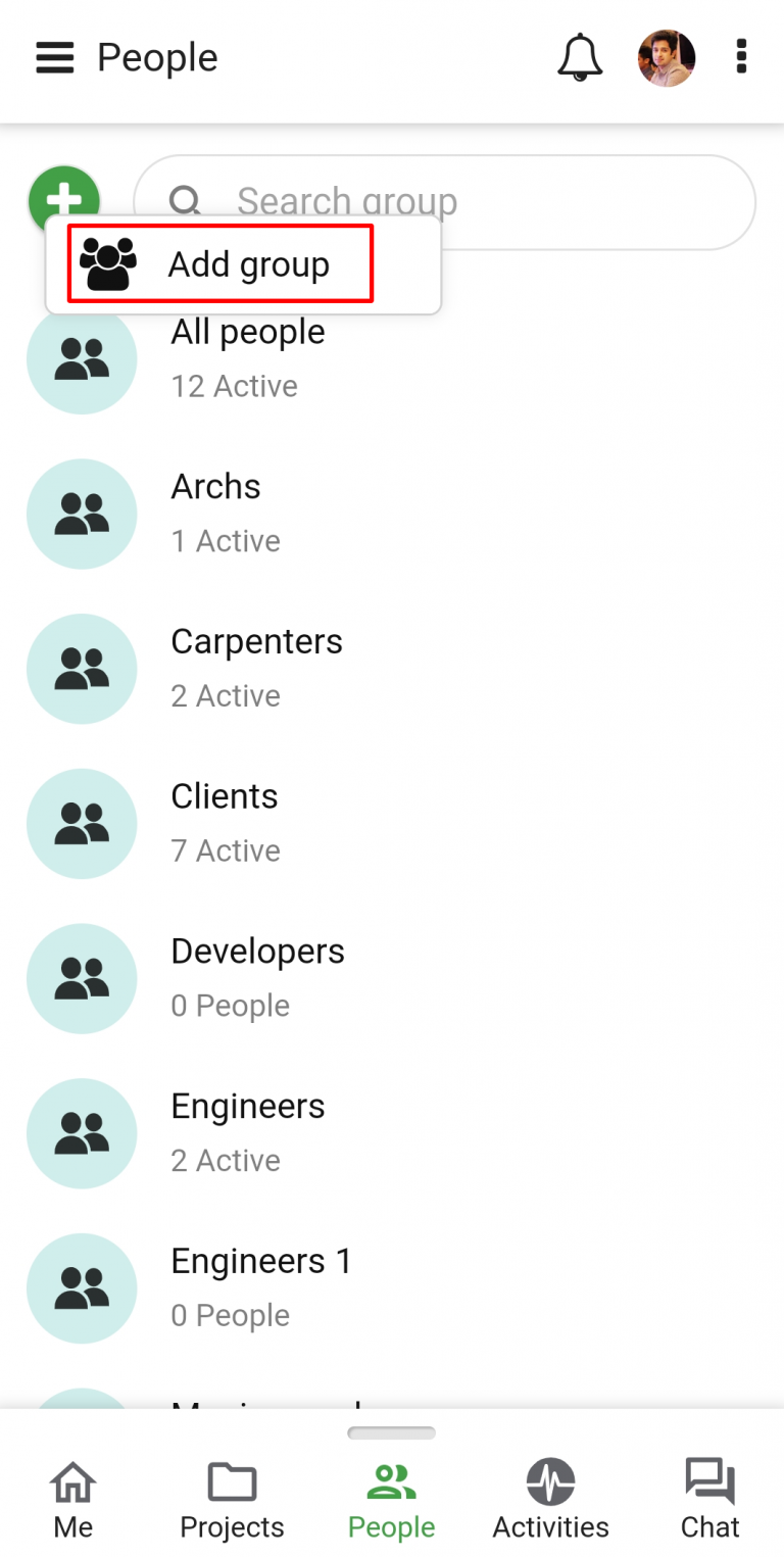 Add People- ProofHub Mobile Help