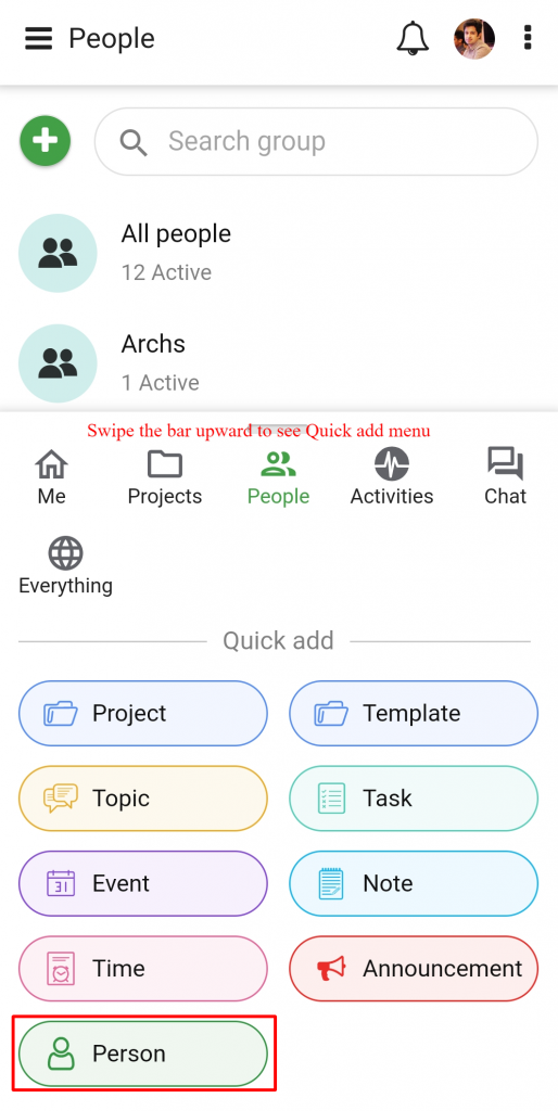 Add People- ProofHub Mobile Help