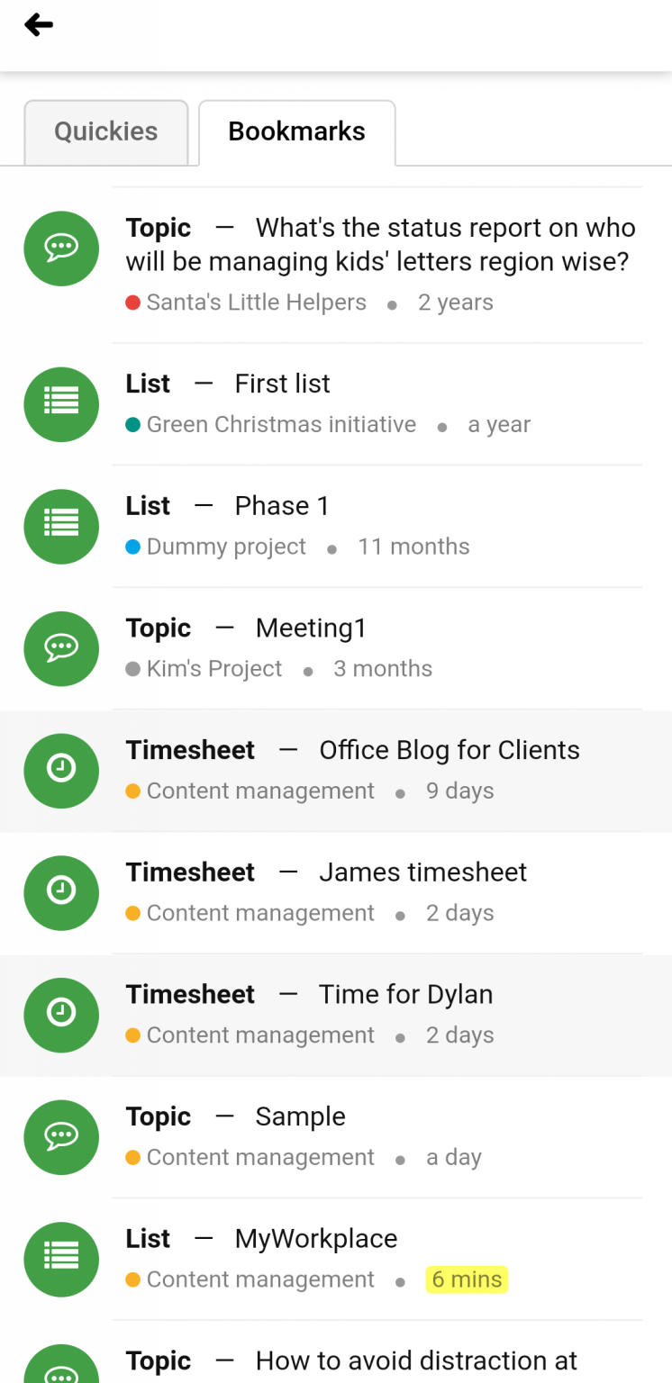 Bookmark- ProofHub Mobile Help