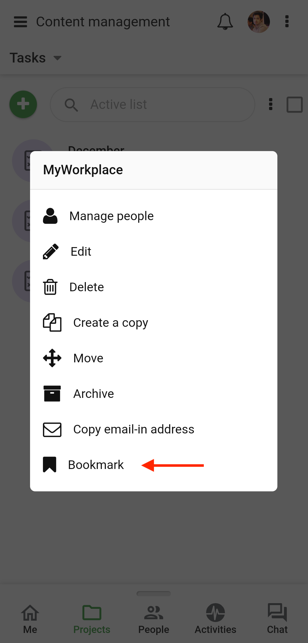 Bookmark- ProofHub Mobile Help