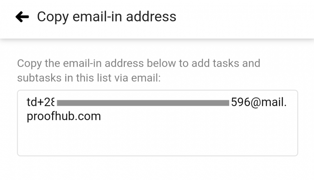 Email-in Tasks- ProofHub Mobile App