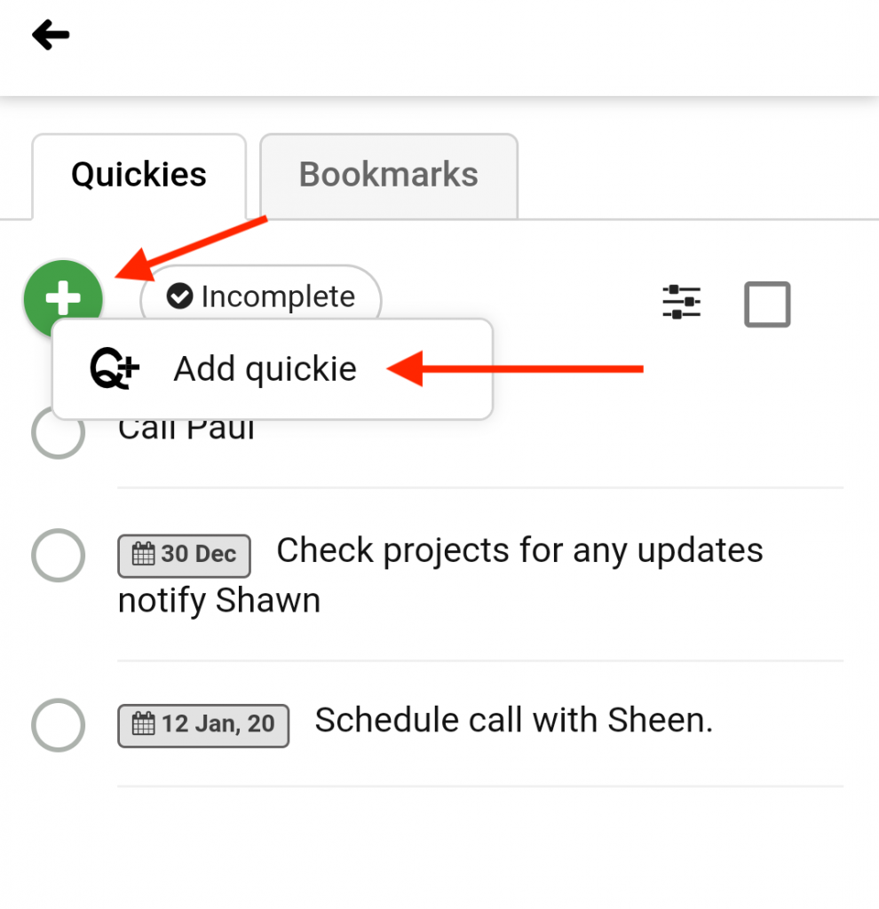 Quickies- ProofHub Mobile Help