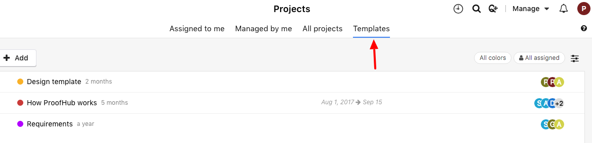 My Projects - ProofHub Help & Support