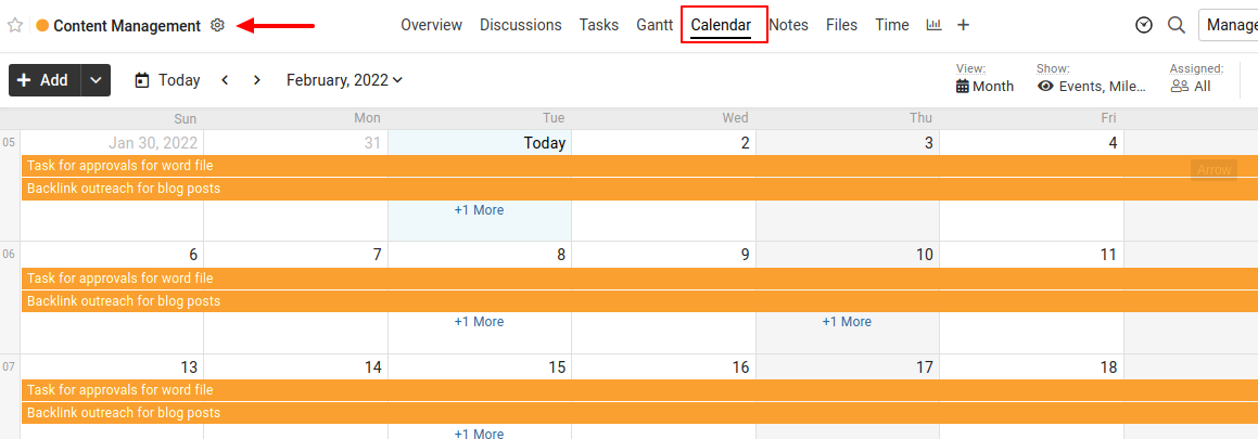 Introduction To Calendar - ProofHub Help And Support