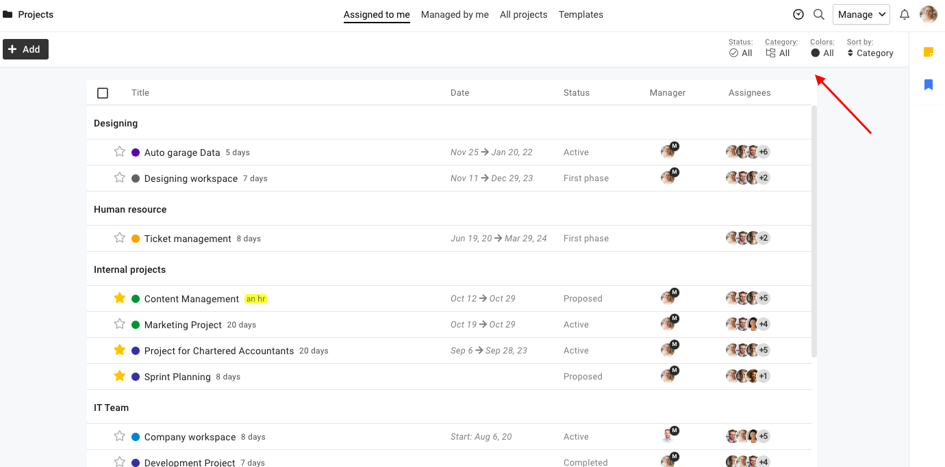My Projects - ProofHub Help & Support