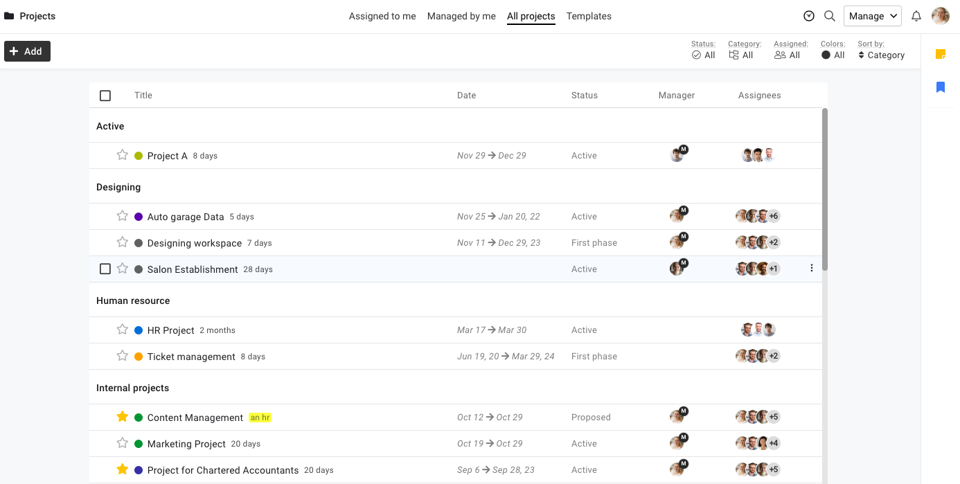 My Projects - ProofHub Help & Support