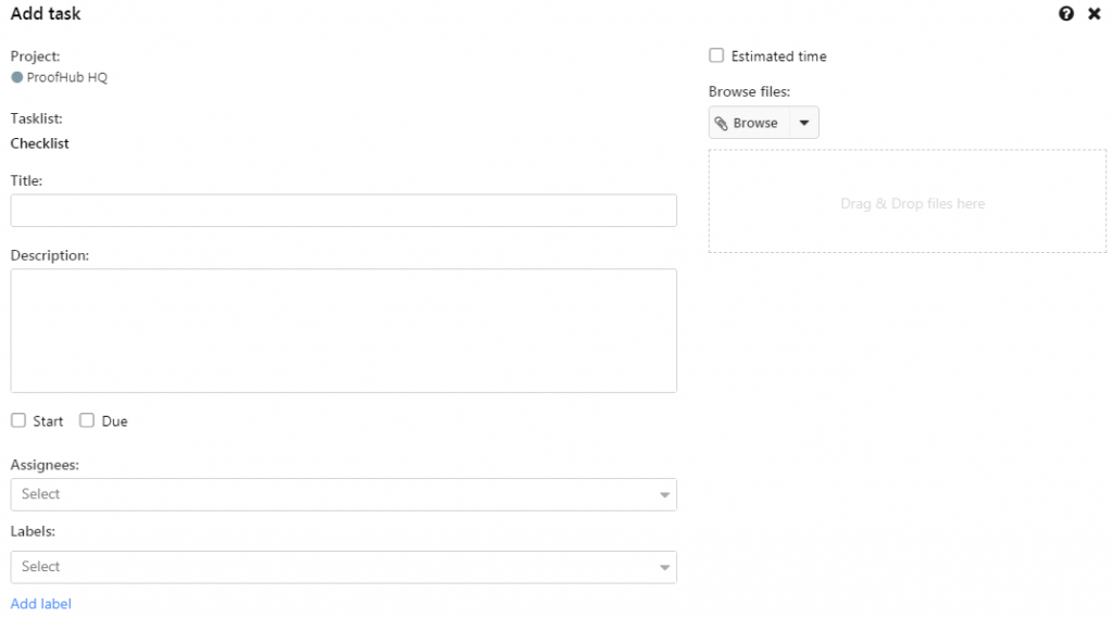 Add Task Lists and Tasks- ProofHub Help & Support
