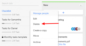 Edit/Delete task lists and tasks - ProofHub Help & Support
