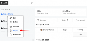 Export Timesheet - ProofHub Help & Support