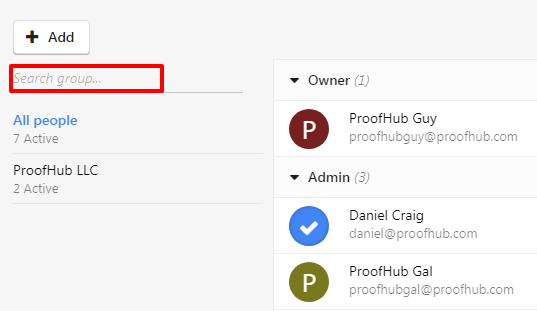 Search Group - ProofHub Help & Support