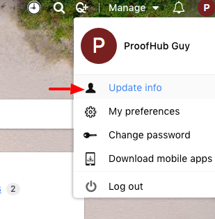 Update Info - ProofHub Help & Support