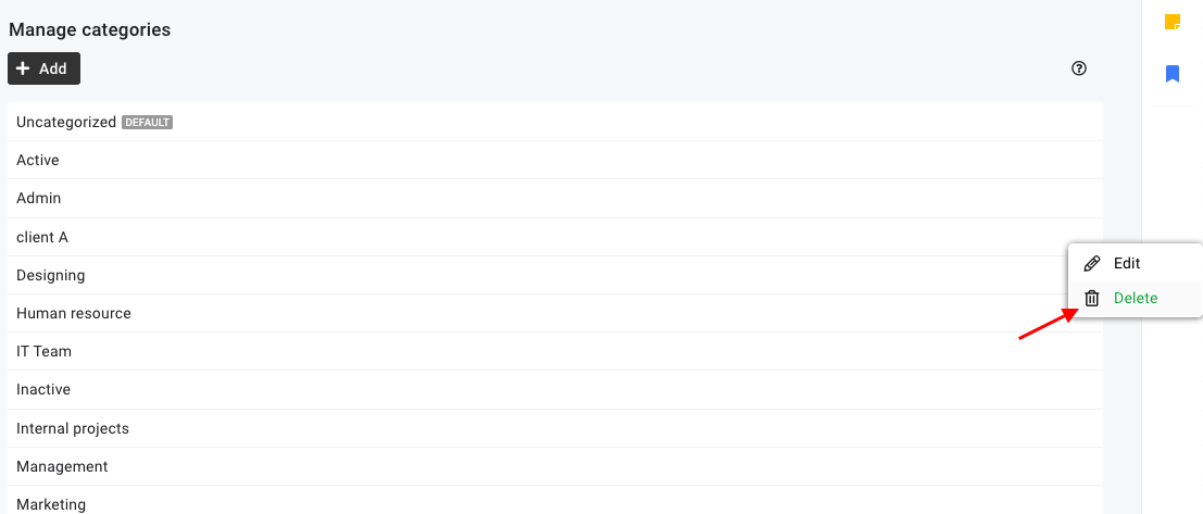 Project Categories - ProofHub Help & Support