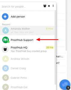 One-to-One-Chat - ProofHub Help & Support