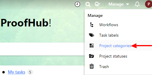 Project Categories - ProofHub Help & Support