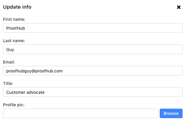Update Info - ProofHub Help & Support
