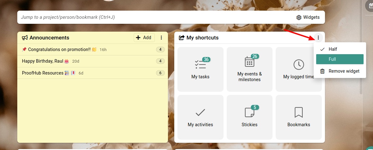 Me View - ProofHub Help & Support