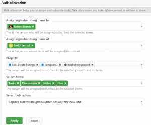 Bulk Allocation - ProofHub Help And Support